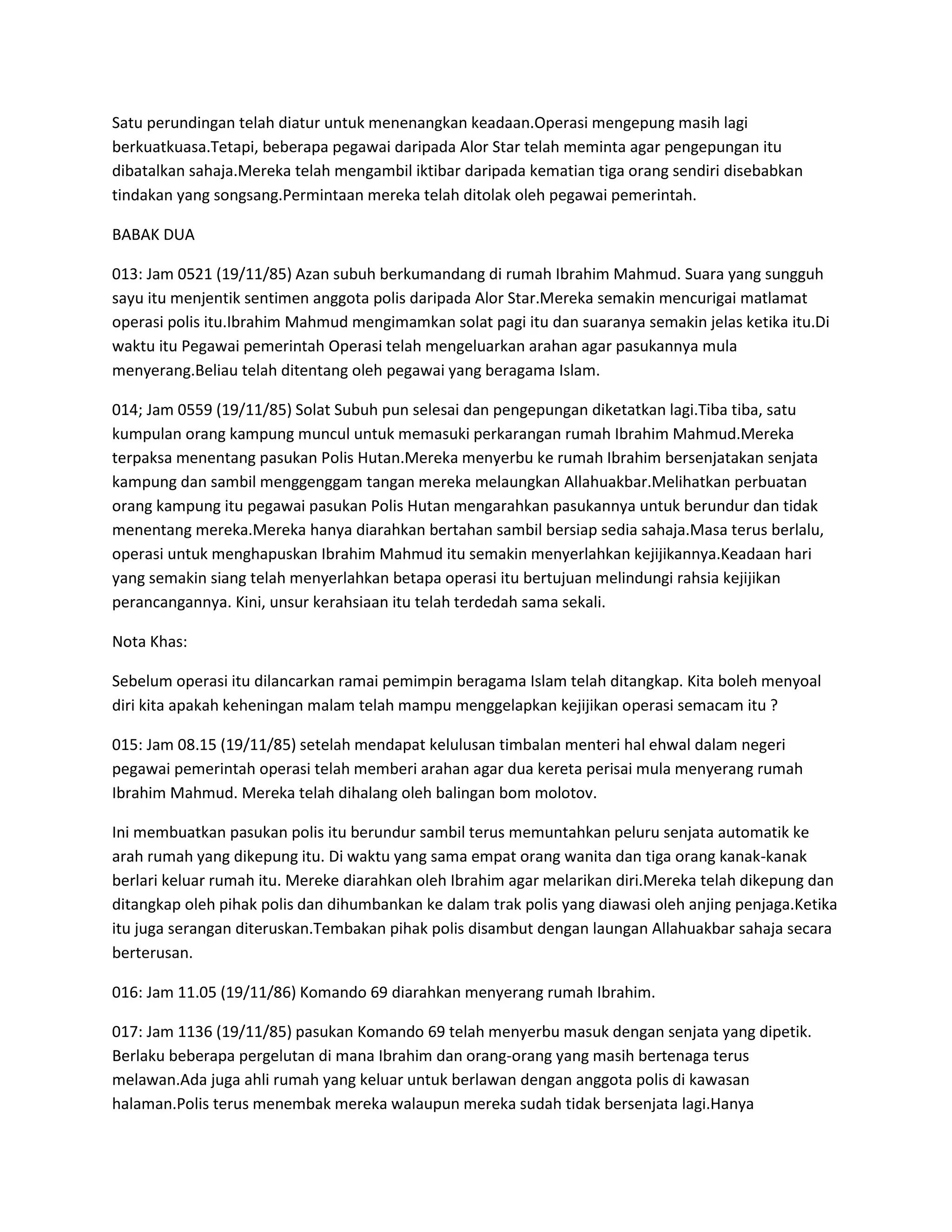 Kisah benar tragedi memali | DOCX