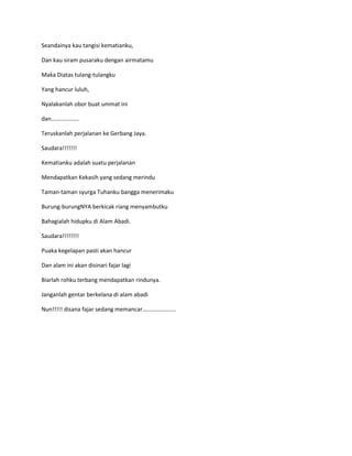 Kisah benar tragedi memali | DOCX