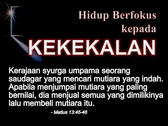 Kisah Esau Dan Yakub Hidup Berfokuskan Kekekalan Ppt