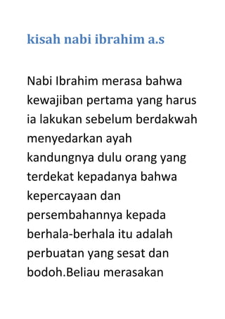 Kisah nabi ibrahim a | DOCX