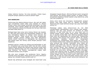 Kisah nabiisaal masih. | PPT