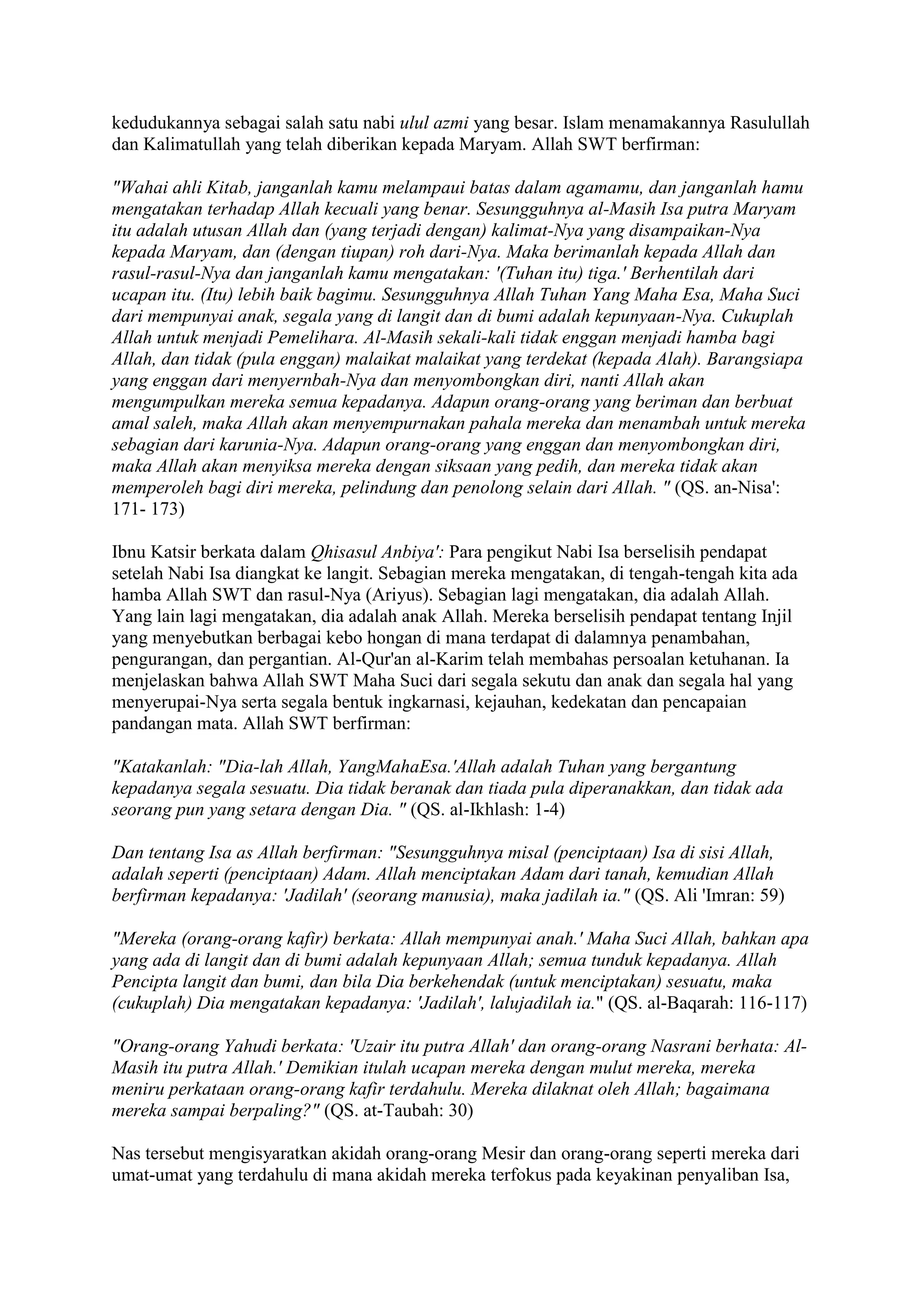 Kisah Nabi Isa. AS | DOCX