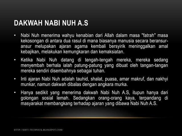 Kisah nabi nuh as | PPTX
