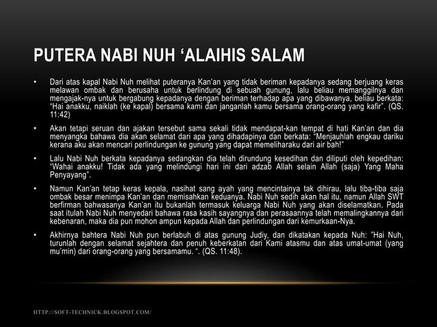 Kisah nabi nuh as | PPTX