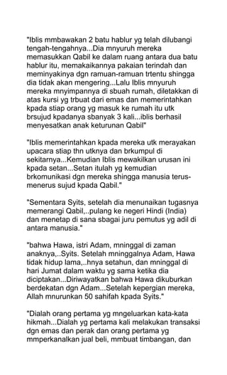 Kisah nabi syits | DOCX