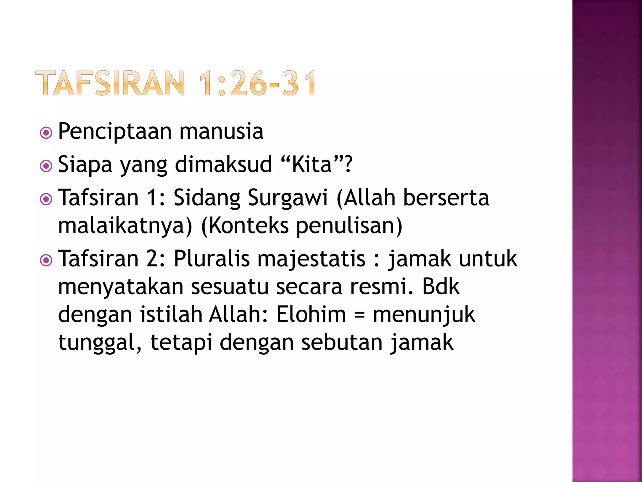 Kisah penciptaan | PPTX