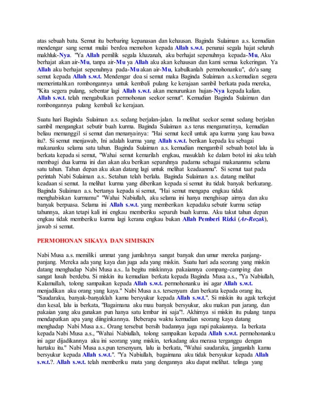 Kisah rasulullah bersama sahabat | DOCX