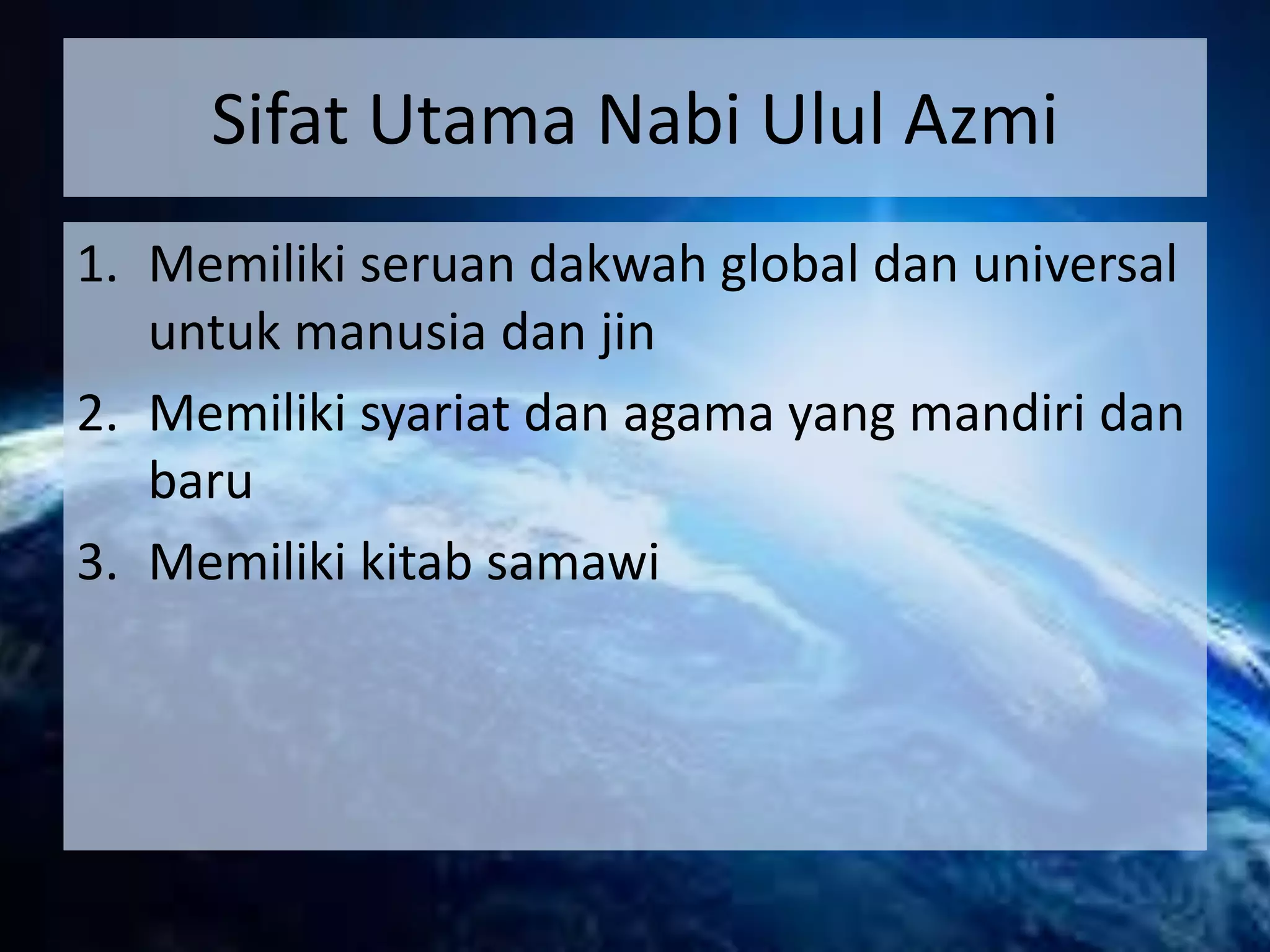 Kisah teladan nabi ulul azmi | PPTX