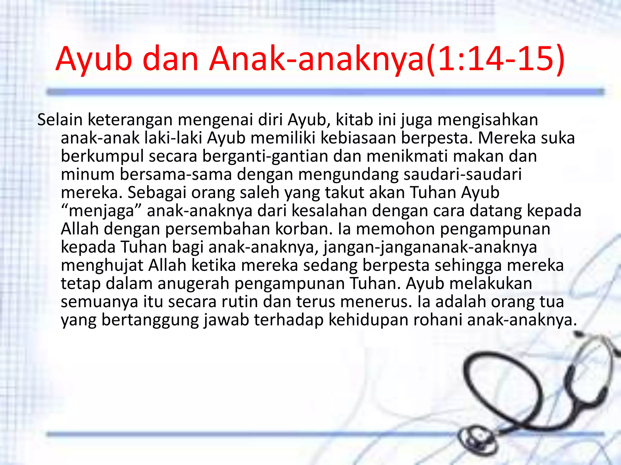 Kisah tentang ayub | PPTX