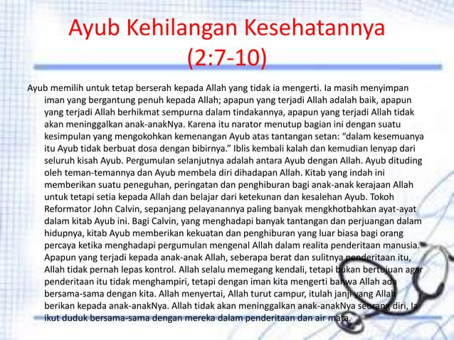 Kisah tentang ayub | PPTX