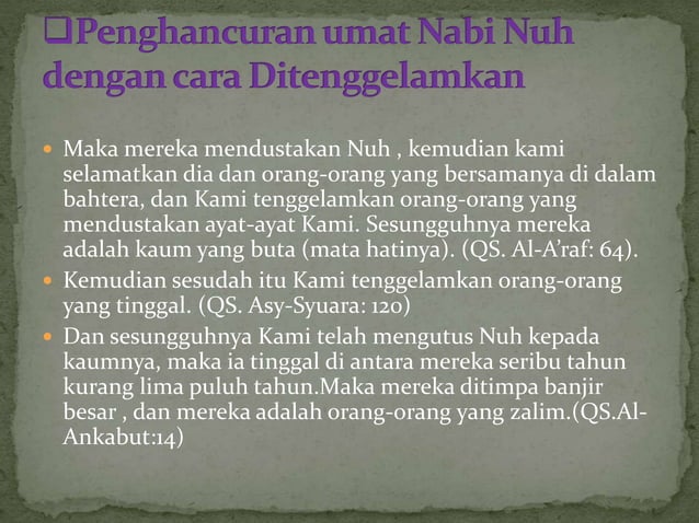 Kisah tentang nabi nuh | PPTX