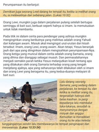 Kisah Yang Yesus Ceritakan: Orang Samaria yang Baik | PDF
