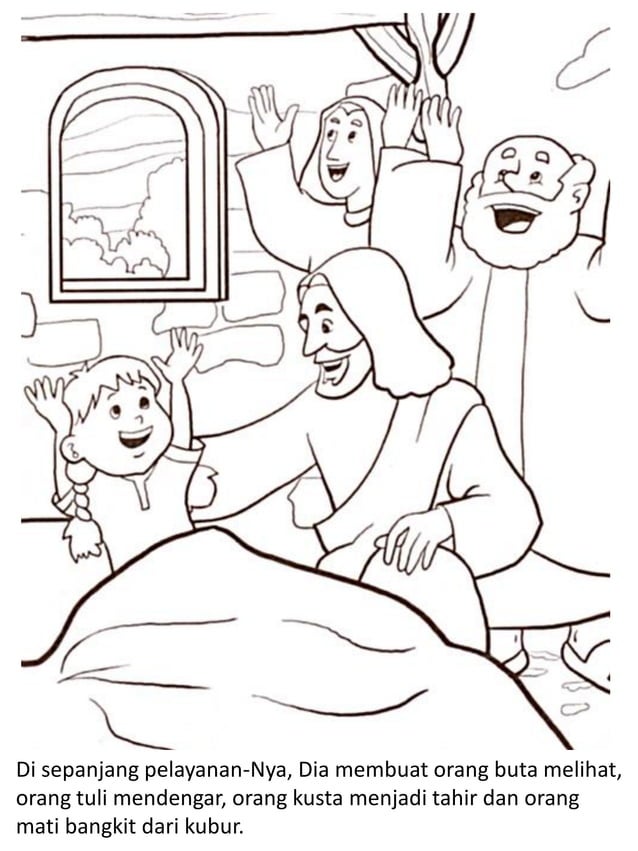 Alkitab Cerita Yesus Tuhan Minggu Mewarnai Paskah Kebangkitan Kematian ...