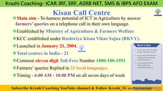 Kisan Call Centre - To harness potential of ICT in Agriculture by ...