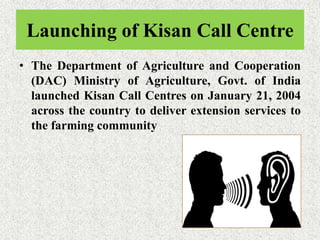 Kisan call centres | PPTX