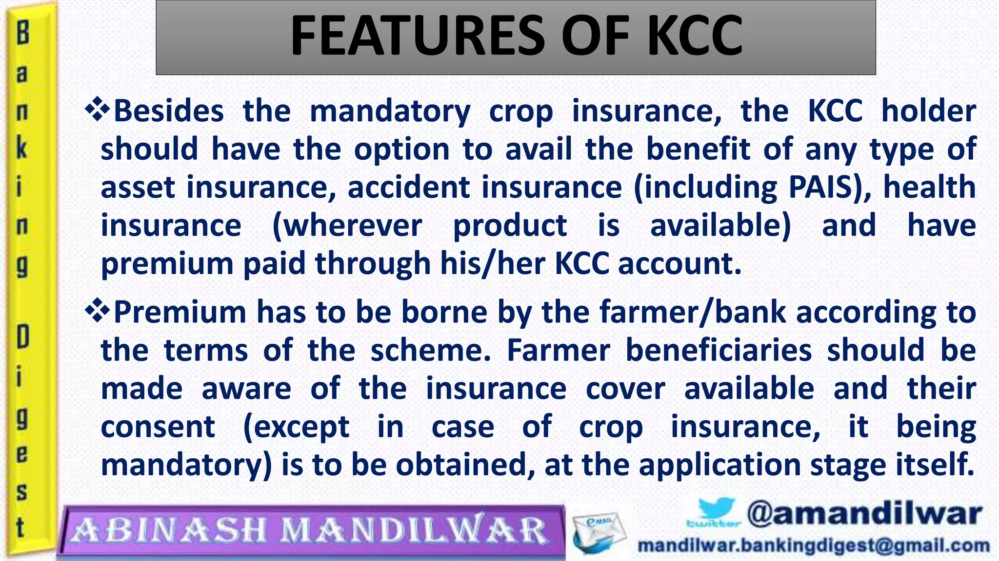 Kisan Credit Card | किसान क्रेडिट कार्ड | KCC Scheme and Loan Limit Assessment | PPTX