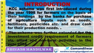 Kisan Credit Card | किसान क्रेडिट कार्ड | KCC Scheme and Loan Limit Assessment | PPTX