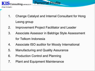 KIS consulting profile - Partner in Continuous Improvement | PPT
