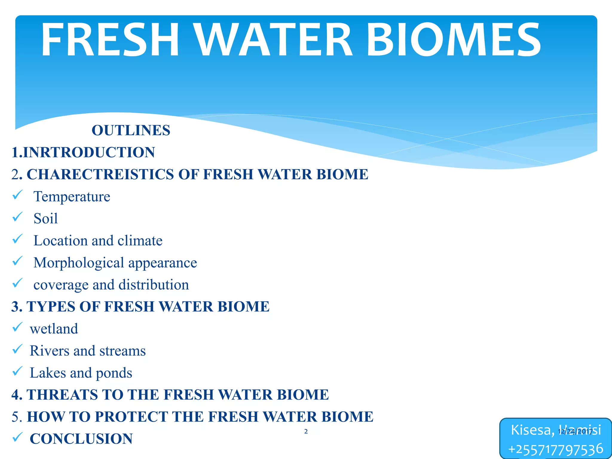 FRESH WATER BIOME | PPTX