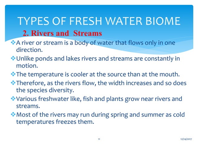 FRESH WATER BIOME | PPTX