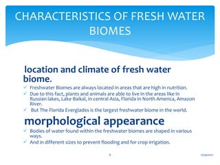 Aquatic Biomes Characteristics