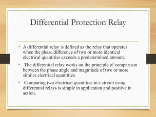 Differential Protection Relay | PPTX | Physics | Science