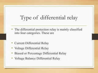 Differential Protection Relay | PPTX | Physics | Science