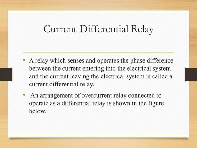 Differential Protection Relay | PPTX | Physics | Science