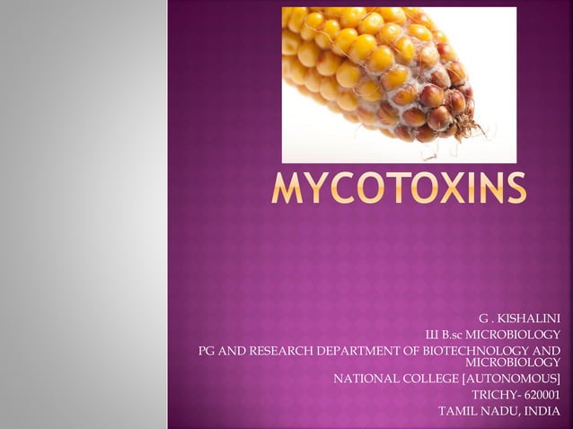 Mycotoxins | PDF | Chemistry | Science