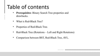 Kishan Kaushik - Red Black Tree Presentation | PPTX