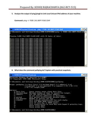 IPv6 examples | PDF | Operating Systems | Computer Software and ...