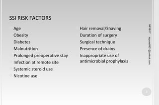 Surgical Site Infections Prophylaxis | PPT