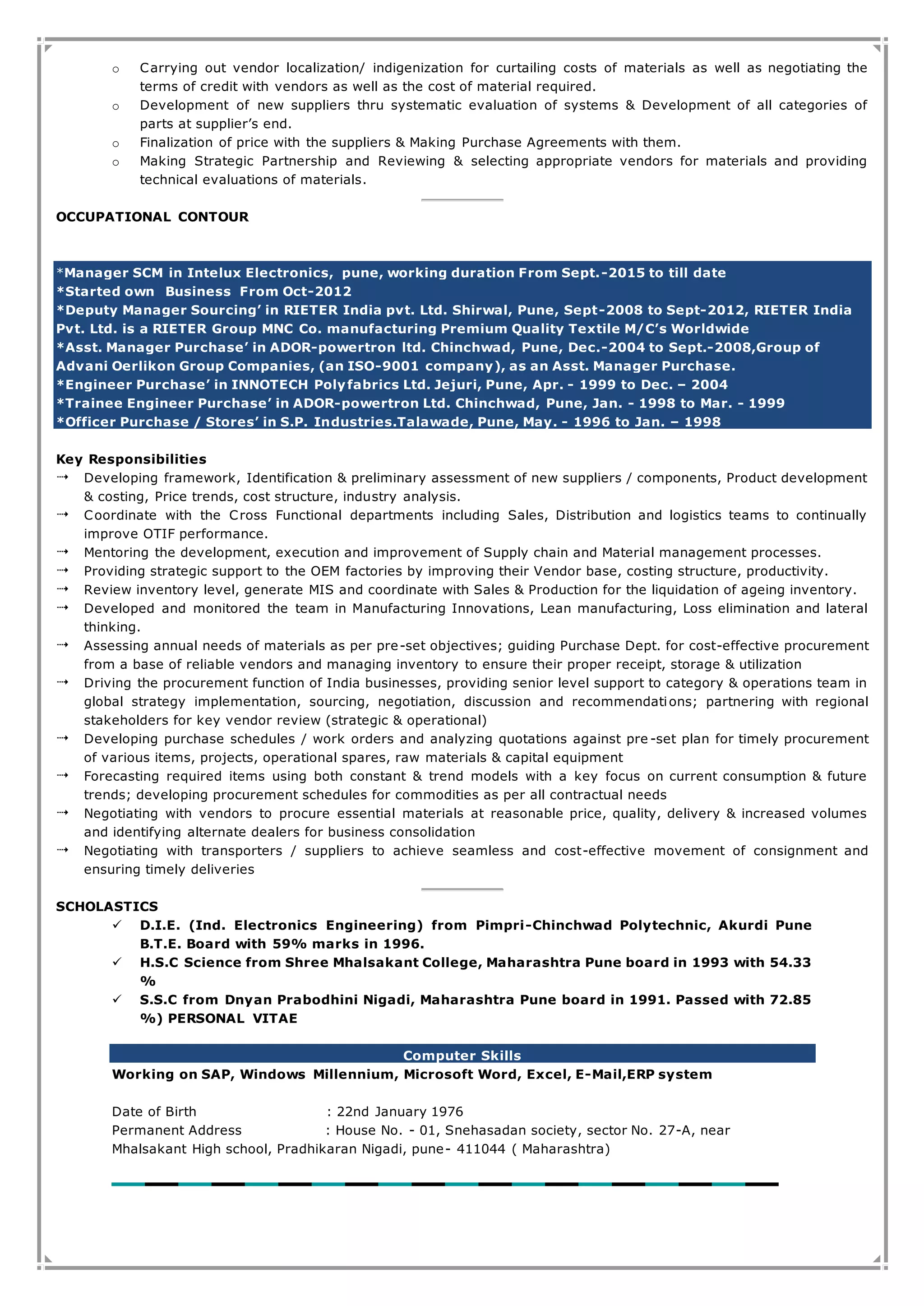 Kishor cv | PDF
