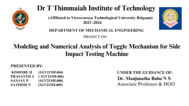 Modeling and Analysis of Toggle Mechanism | PDF | Physics | Science