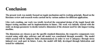 Modeling and Analysis of Toggle Mechanism | PDF