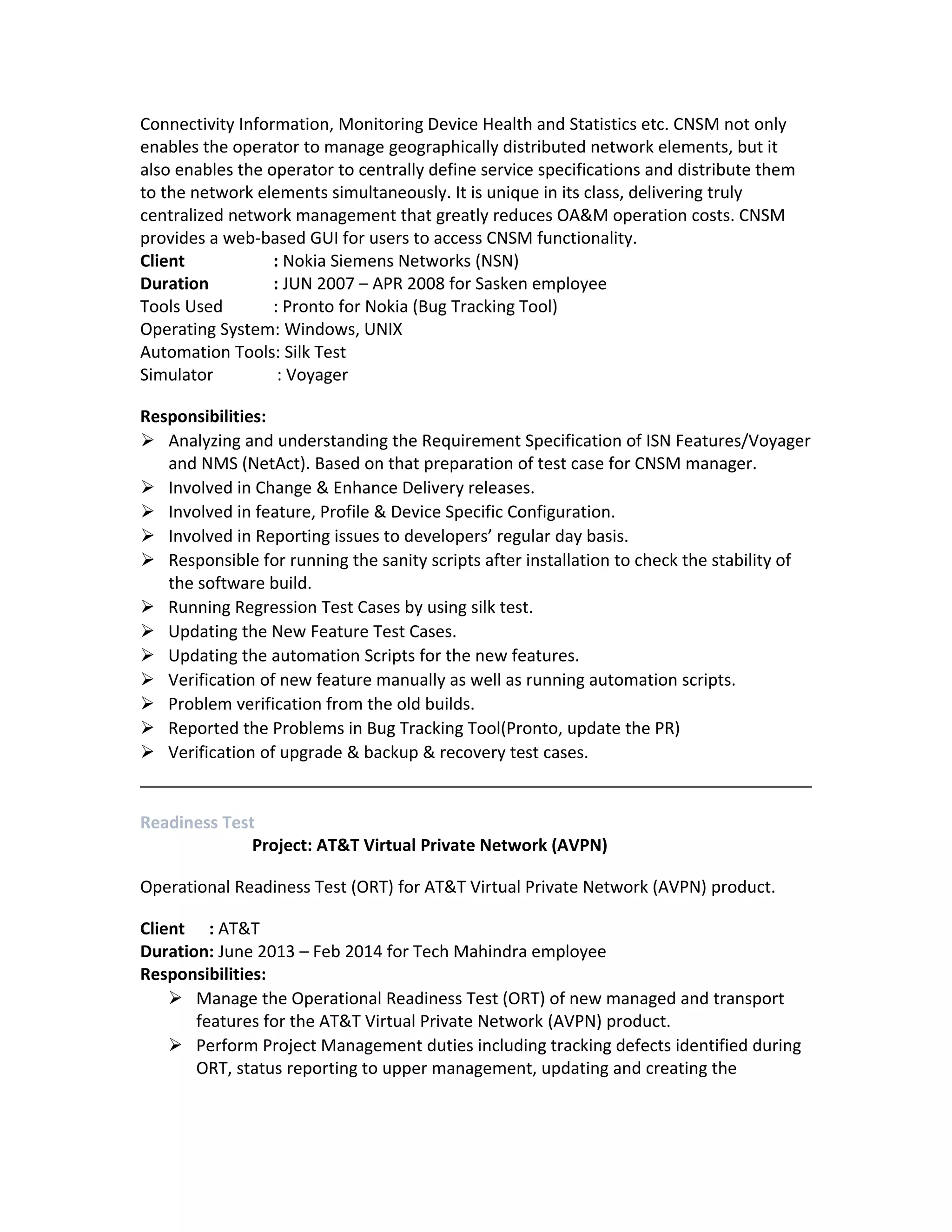 Kishore ems resume | DOC