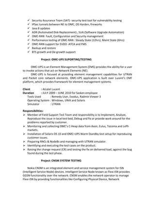 Kishore ems resume | DOC