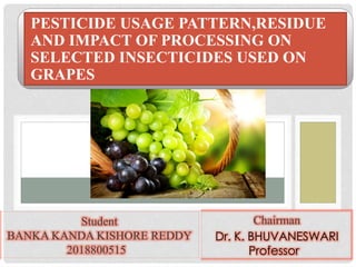 FATE OF INSECTICIDES IN GRAPES AND PROCESSED PRODUCTS .pptx