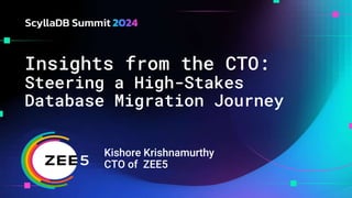 CTO Insights: Steering a High-Stakes Database Migration | PPTX ...