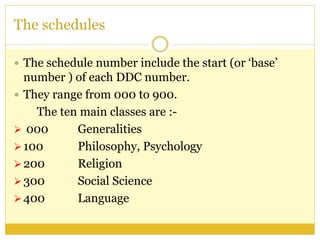 FEATURES OF DDC AND UDC ppt | PPTX