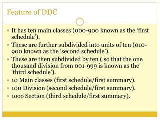 FEATURES OF DDC AND UDC ppt | PPT