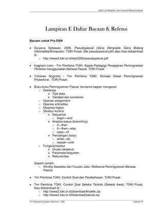 Kisi kisi dan materi uji olimpiade [toki] | PDF