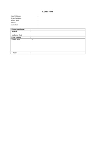 KISI-KISI SOAL DAN KARTU SOAL BAHASA INGGRIS.docx