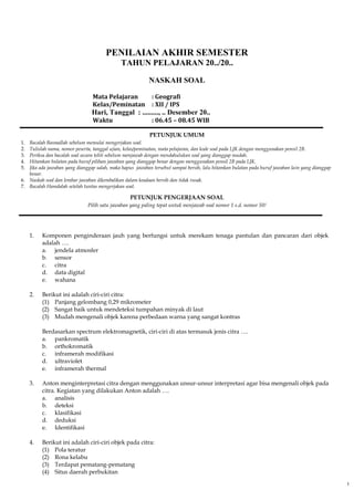 KISI-KISI Soal PAS Geografi Kelas XII.docx