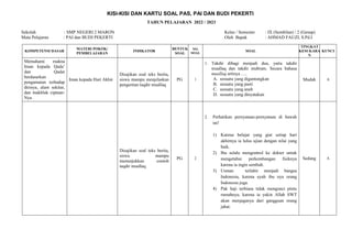 KISI-KISI SOAL PAS KELAS 9 2023 New.docx