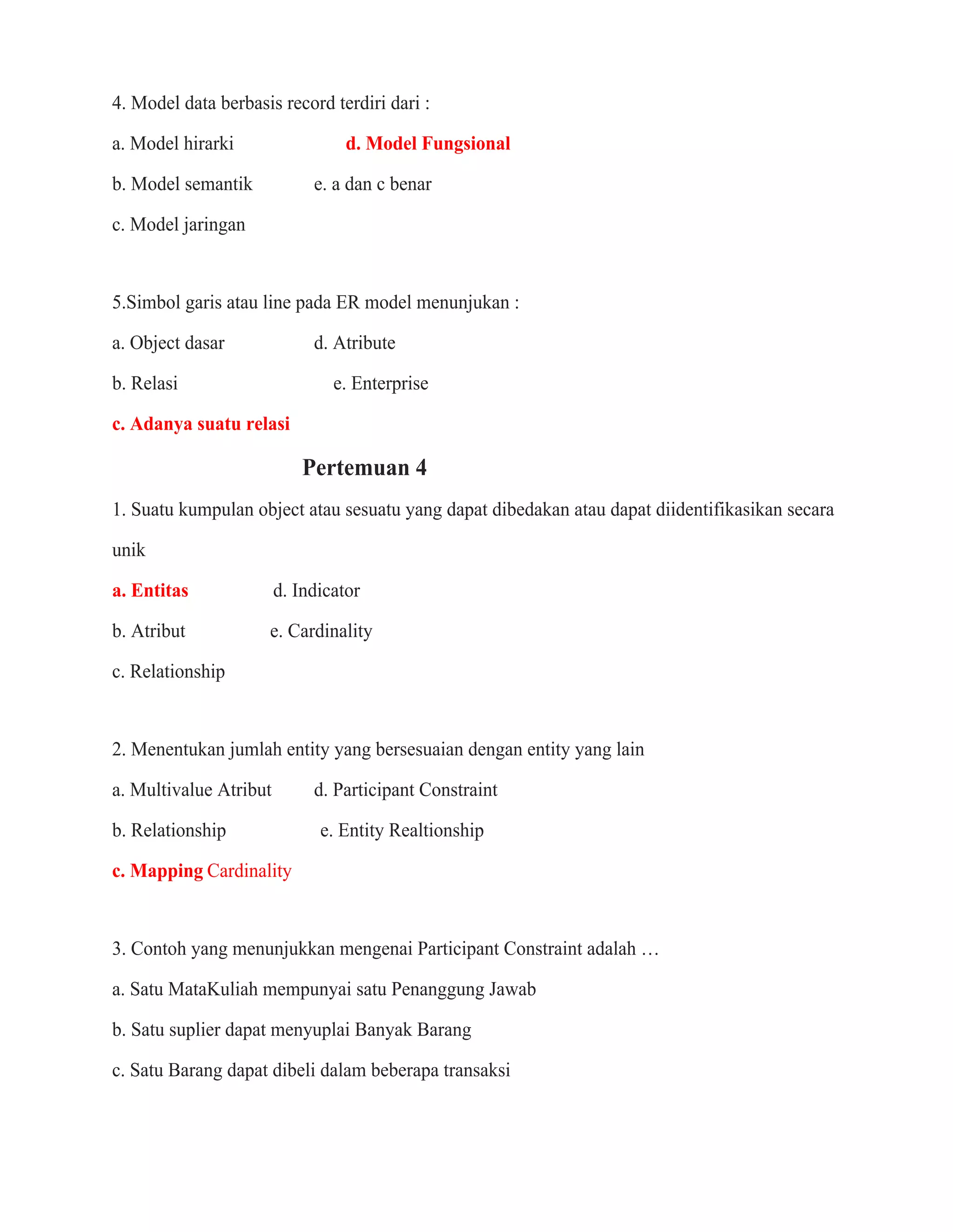 Kisi kisi soal uas semester 2 BSI | PDF