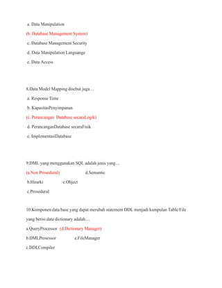 Kisi kisi soal uas semester 2 | PDF
