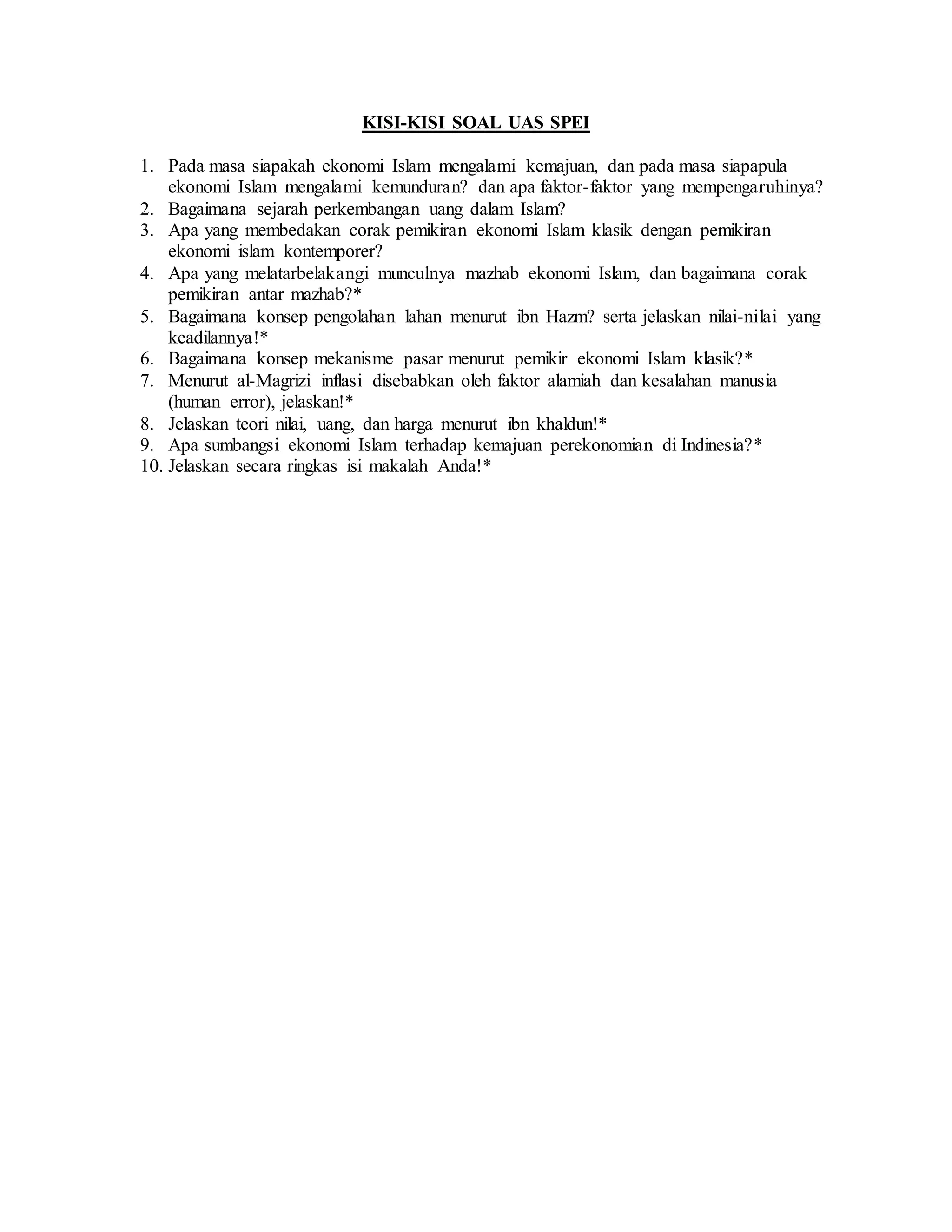 Kisi kisi spei | PDF