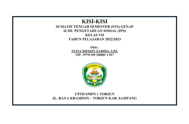 KISI-KISI STS GENAP.docx