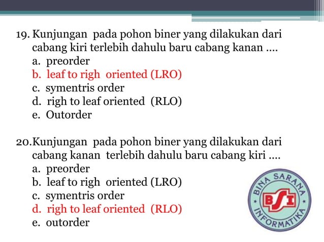 Kisi kisi uas struktur data | PPTX